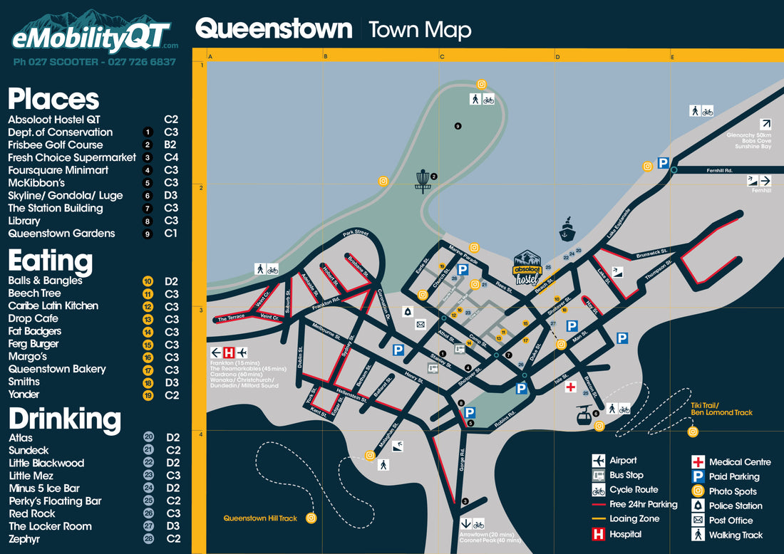 Maps of Queenstown – eMobilityQT